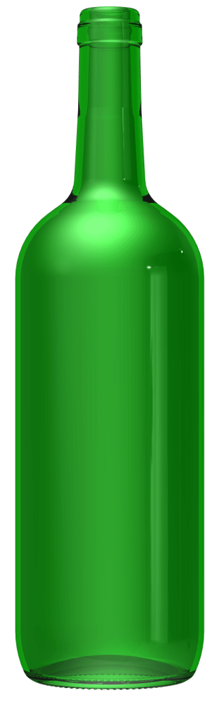 Botella para vino de vidrio blanco y verde BD 1 L | Vidrala