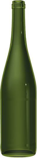 Botella de vidrio para vino RHIN ART 75 CL (750 ml)