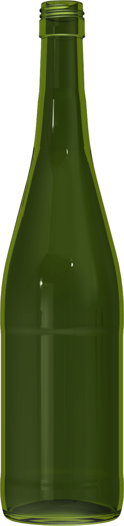 Botella de vidrio para vino RHIN ART 75 CL BVS - 750 ml | Vidrala